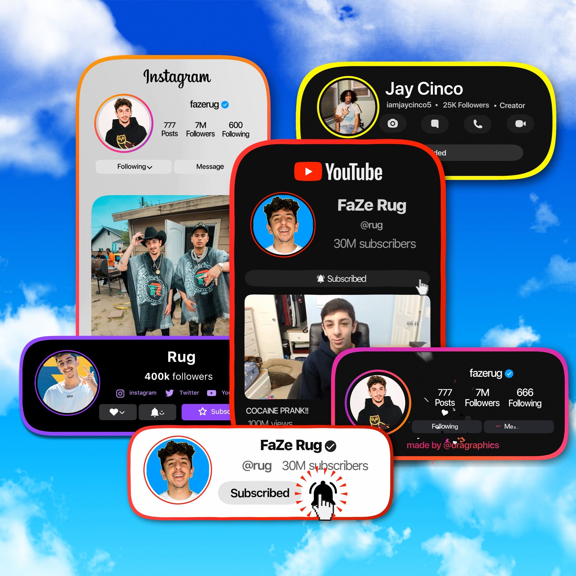 MODERN SOCIAL MEDIA OVERLAYS FOR YOUR YOUTUBE CHANNEL – OraGraphics